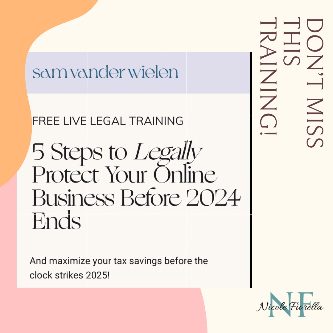 Legal Protection for Your Online Business: Join Sam Vander Wielen's Workshop